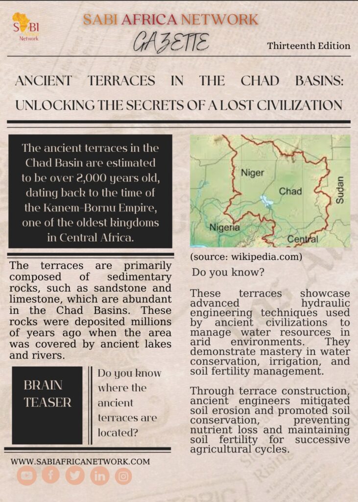 ANCIENT TERRACES IN THE CHAD BASINS: UNLOCKING THE SECRETS OF A LOST ...